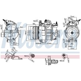 NISSENS Kompressor, Klimaanlage 890250 f&uuml;r Ford