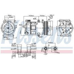 NISSENS Kompressor, Klimaanlage 89348 f&uuml;r Ford Peugeot