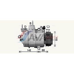 AVA QUALITY COOLING Kompressor, Klimaanlage fdak670 f&uuml;r Ford