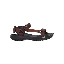 Outdoorsandale Jack Wolfskin "RIDGE SANDAL M", Herren, Gr. 43, braun (schwarz mahogany), Synthetik, Schuhe Outdoorsandale