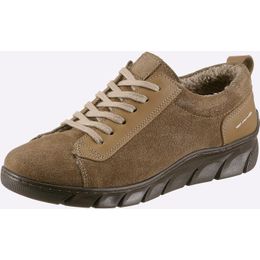 Schn&uuml;rschuh Casual Looks, Damen, Gr. 36, braun, Veloursleder, Schuhe Schn&uuml;rschuh