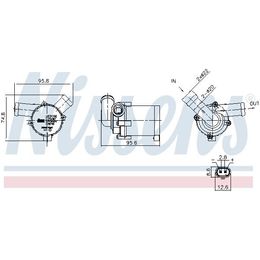 NISSENS Zusatzwasserpumpe, Zuheizer 831090 f&uuml;r CUPRA