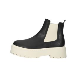 Plateaustiefelette Steve Madden "Steve Madden Stiefelette Leder/Textil", Damen, Gr. 42, schwarz, beige, Leder, Textil, Schuhe