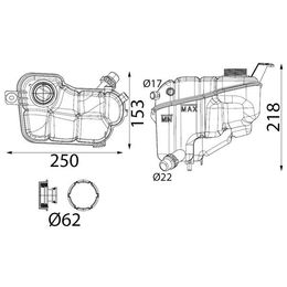 Mahle Ausgleichsbeh&auml;lter, K&uuml;hlmittel crt352000s f&uuml;r Ford