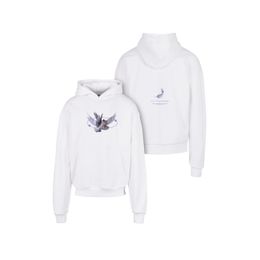Hoodie "Upscale by Mister Tee Herren Vive La Liberte Oversize Hoody", Herren, Gr. L, wei&szlig;, 100% Baumwolle, UPSCALE BY MISTER TEE, bedruckt, Sweatshirts Hoodie