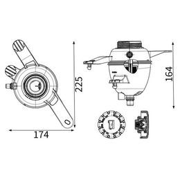 Mahle Ausgleichsbeh&auml;lter, K&uuml;hlmittel crt303000s f&uuml;r Mercedes