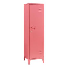 [en.casa] Einzelspind, Dunkelrosa, Metall, 2 F&auml;cher, 38x137x38 cm, Garderobe, Garderobenschr&auml;nke, Garderobenschr&auml;nke