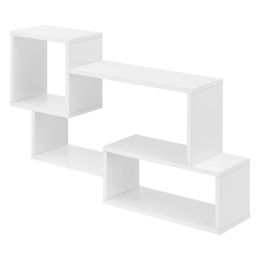 [en.casa] Wandregal, Wei&szlig;, Holzwerkstoff, 87x54x18 cm, Wohnzimmer, Regale, Wandregale