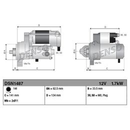 DENSO Starter dsn1487 f&uuml;r Subaru