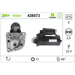 Valeo Starter 438573 f&uuml;r Opel CHEVROLET