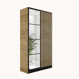 Kier Furniture Kleiderschrank, Honigeiche, Holzwerkstoff, 105x205x39 cm, Schlafzimmer, Kleiderschr&auml;nke, Dreht&uuml;renschr&auml;nke