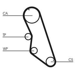 CONTINENTAL CTAM Zahnriemensatz ct754k1 f&uuml;r Peugeot LANCIA Citro&euml;n