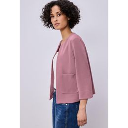 Cardigan Street One, Damen, Gr. 40, clouded blush, Stoff, 46% Modal, 46% Polyester, 8% Elasthan, unifarben, normal normal, ohne Ausschnitt, abgesteppt, Strickjacken, im Open-Style