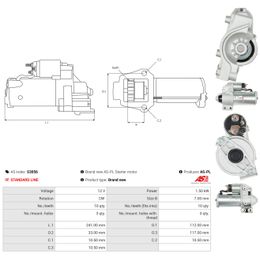 AS-PL Starter s3056 f&uuml;r Peugeot RENAULT