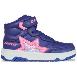 Sneaker Lotto, Kinder, Gr. 25, lila (lila, fr.pink), Synthetik, metallic, Schuhe Sneaker, - besonders leicht an- & auszuziehen