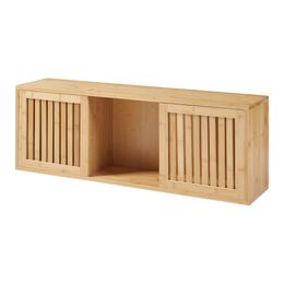 [en.casa] Wandregal, Natur, Naturmaterialien, Bambus, 20x33x92.5 cm, Wohnzimmer, Regale, Wandregale