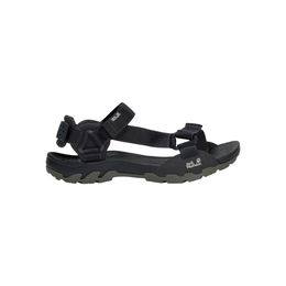 Outdoorsandale Jack Wolfskin "RIDGE SANDAL M", Herren, Gr. 42, schwarz, Synthetik, Schuhe Outdoorsandale