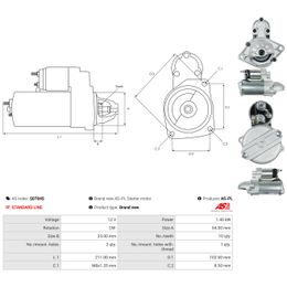 AS-PL Starter s0704s f&uuml;r Opel Ford Fiat Peugeot