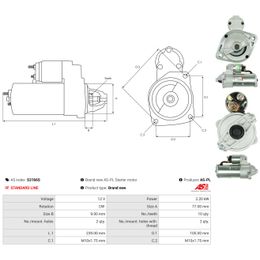 AS-PL Starter s3166s f&uuml;r HYUNDAI MITSUBISHI NISSAN