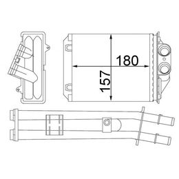 Mahle W&auml;rmetauscher, Innenraumheizung ah213000s f&uuml;r Ford Fiat