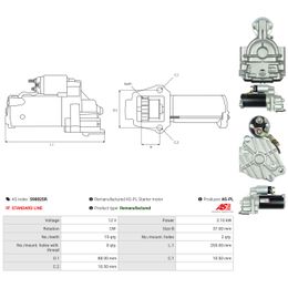AS-PL Starter s9002sr f&uuml;r Ford Opel JAGUAR
