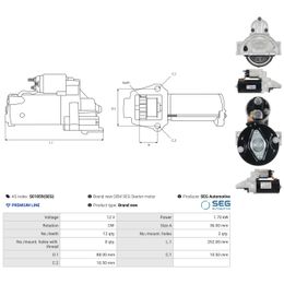 AS-PL Starter s01059seg f&uuml;r Ford Peugeot Fiat