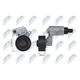 NTY Spannrolle, Keilrippenriemen rnkpe004 f&uuml;r Peugeot Fiat