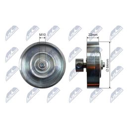 NTY Spannrolle, Keilrippenriemen rnkns046 f&uuml;r NISSAN