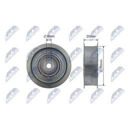 NTY Spannrolle, Keilrippenriemen rnkme052 f&uuml;r Chrysler Mercedes