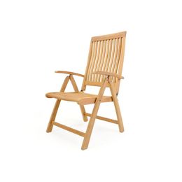 Garland Gartenstuhl Sunrise Teak Hochlehner verstellbar