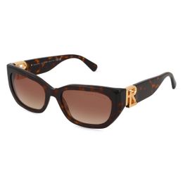 Polo Ralph Lauren 0RL8222 | Damen-Sonnenbrille | Fassung: Vollrand, Cat Eye, Acetat, Havanna Dunkel | Glasfarbe: Braun Verlaufend