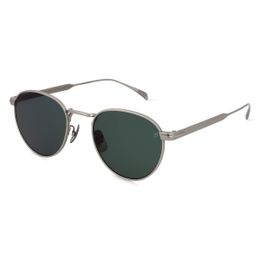 David Beckham DB 1142/S | Herren-Sonnenbrille | Fassung: Vollrand, Panto, Titan, Grau Matt | Glasfarbe: Gr&uuml;n