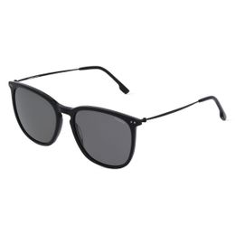 Rodenstock 3342 | Damen-Sonnenbrille | Fassung: Vollrand, Butterfly, Metall, Schwarz Gl&auml;nzend | Glasfarbe: Grau