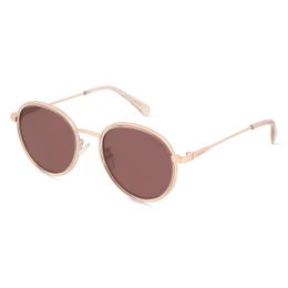 Polaroid PLD 4173/G/S/X | Unisex-Sonnenbrille | Fassung: Vollrand, Panto, Metall, Gold Kupfer | Glasfarbe: Violett