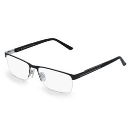 Fielmann 2178 FLEX CL Brille Herren | Fassung: Halbrand, Quadratisch, Schwarz Matt