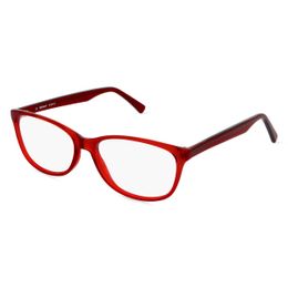 Fielmann JIL 026 CL Brille Damen | Fassung: Vollrand, Oval, Rot Transparent