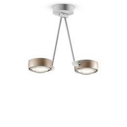 Occhio Sento C LED Soffitto Due Up drehbar 30cm Wei&szlig; matt /Gold matt