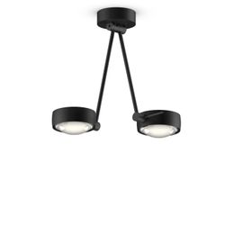 Occhio Sento E LED Soffitto Due Up drehbar 30cm Schwarz matt/Schwarz matt