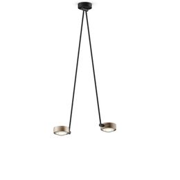 Occhio Sento C LED Soffitto Due Up drehbar 100cm Schwarz matt/Gold matt