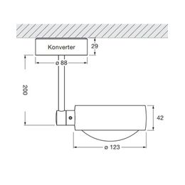 Occhio Sento E LED Faro Up 20cm Schwarz matt/Schwarz matt