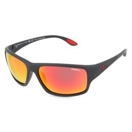 O`Neill O'NEILL ONS 9002 2.0 | Unisex-Sonnenbrille | Fassung: Vollrand, Quadratisch, Kunststoff, Schwarz Grau | Glasfarbe: Grau