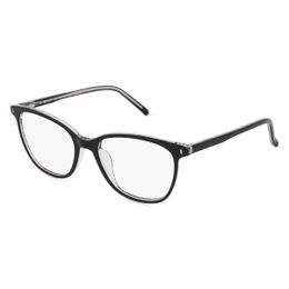 Fielmann 2215 FLEX CL Brille Unisex | Fassung: Vollrand, Quadratisch, Schwarz Kristall