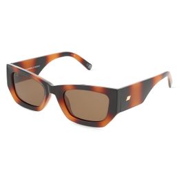 Le Specs BEACHCOMBER | Damen-Sonnenbrille | Fassung: Vollrand, Quadratisch, Polycarbonat, Havanna | Glasfarbe: Braun