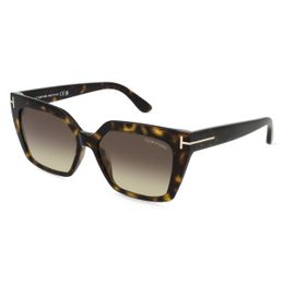 Tom Ford FT1030 | Unisex-Sonnenbrille | Fassung: Vollrand, Butterfly, Acetat, Havanna | Glasfarbe: Braun