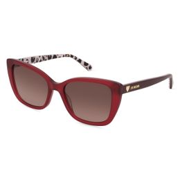 Love Moschino Moschino MOL073/S | Damen-Sonnenbrille | Fassung: Vollrand, Butterfly, Acetat, Rot | Glasfarbe: Braun