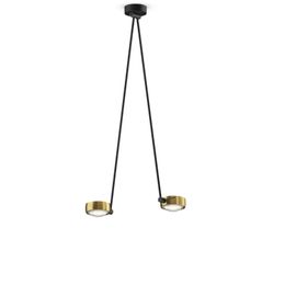 Occhio Sento E LED Soffitto Due Up drehbar 100cm Schwarz matt/Bronze