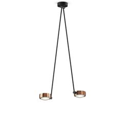 Occhio Sento E LED Soffitto Due Up drehbar 100cm Schwarz matt/Rose Gold