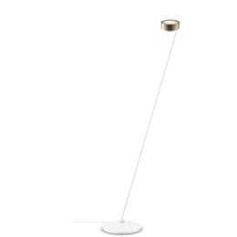 Occhio Sento E LED Lettura 160 Fu&szlig; Links Wei&szlig; matt/Gold matt