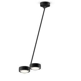 Occhio Sento E LED Soffitto Doppio Up 80cm Schwarz matt/Schwarz matt