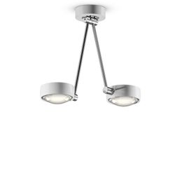 Occhio Sento E LED Soffitto Due Up Deckenleuchte drehbar, 30 cm, Chrom/Wei&szlig; glanz - Set